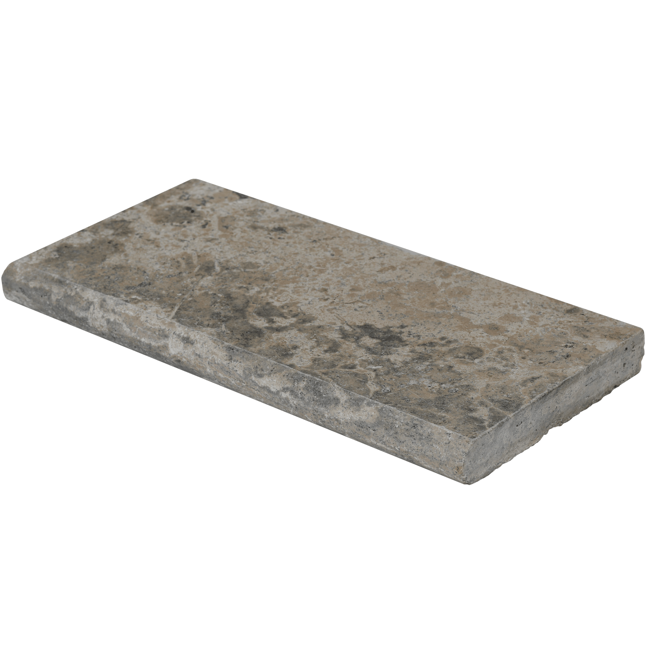 silver travertine coping