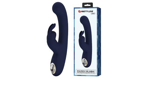 Vibrador de Ponto G e Clitóris com Tela Led Lamar - Azul