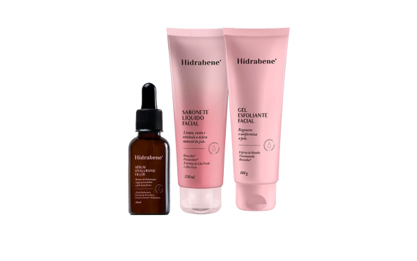 NOVO Kit Hidrabene Skin Care Cuidado Facial Sérum Hialurônico + Limpeza ... NOVO Kit Hidrabene Skin Care Cuidado Facial Sérum Hialurônico + Limpeza ...