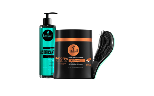 Kit Haskell Acidificante + Encorpa Cabelo + Escova Mágica | Beleza na Web Kit Haskell Acidificante + Encorpa Cabelo + Escova Mágica | Beleza na Web