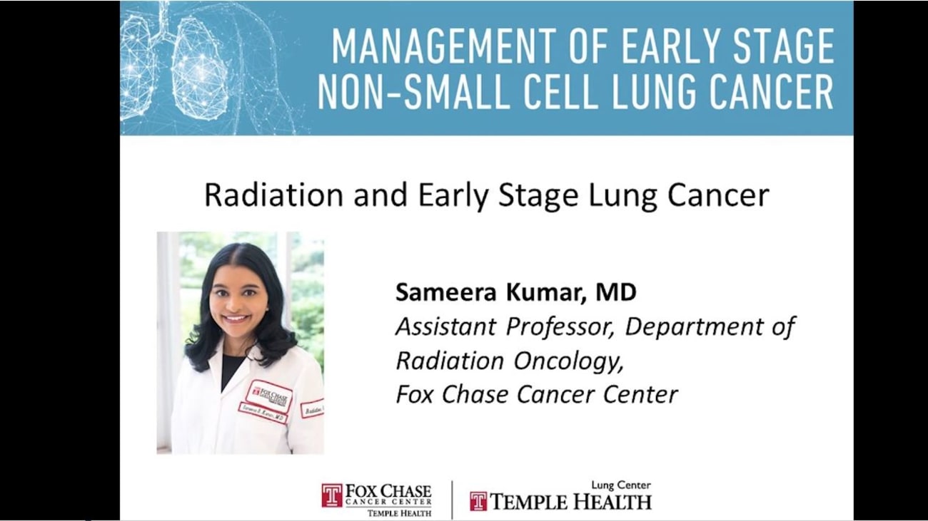 Radiation And Early Stage Lung Cancer Physician Resources Fox Chase Cancer Center