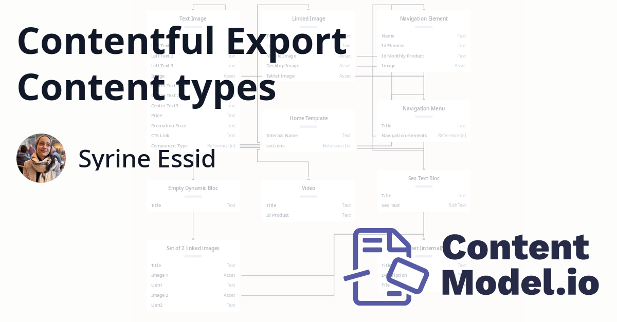 Contentful Export Content types by Syrine Essid - ContentModel.io