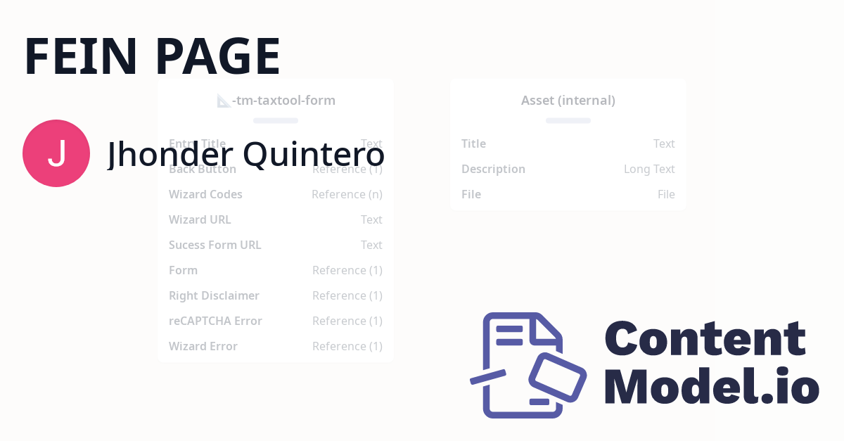 FEIN PAGE by Jhonder Quintero - ContentModel.io