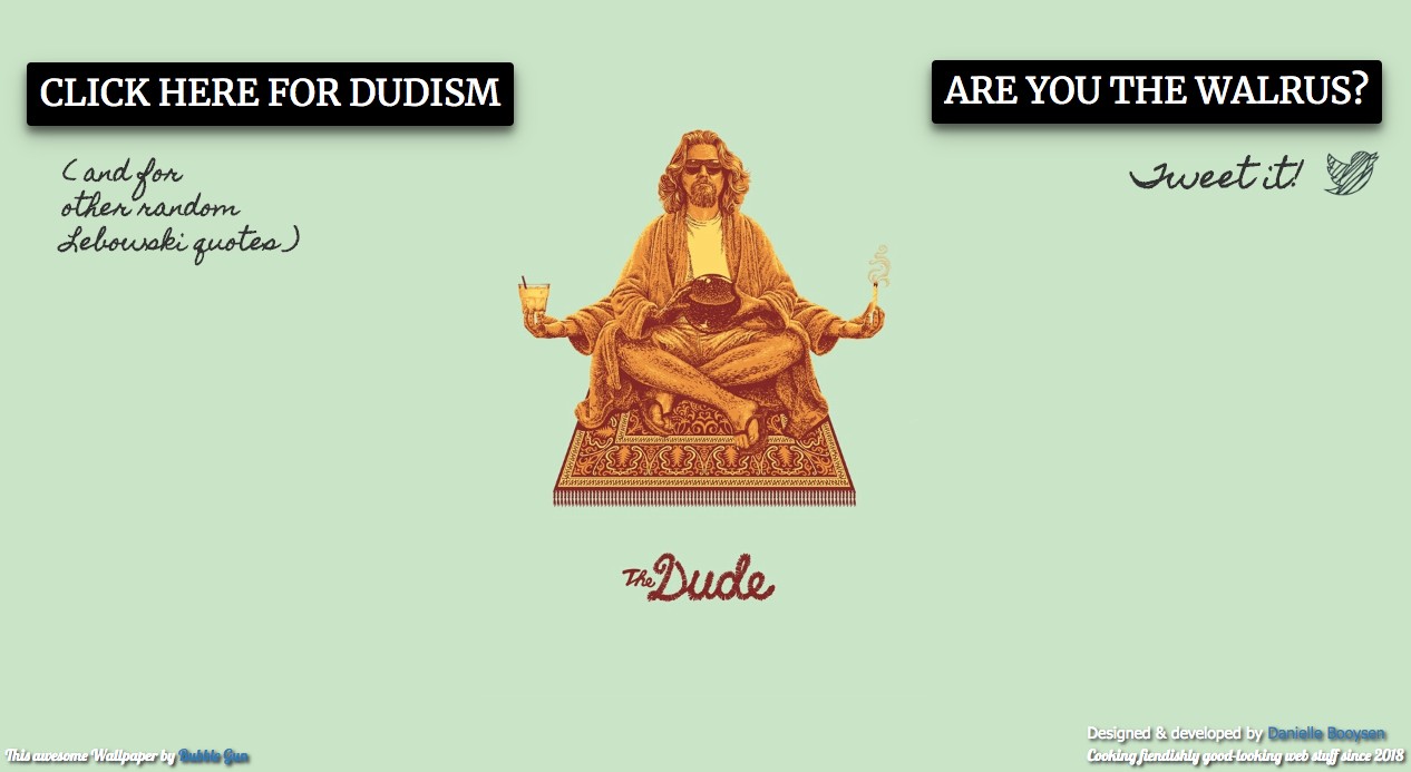 GitHub - dani-boo/random-quote-machine: The Big Lebowski themed fCC project