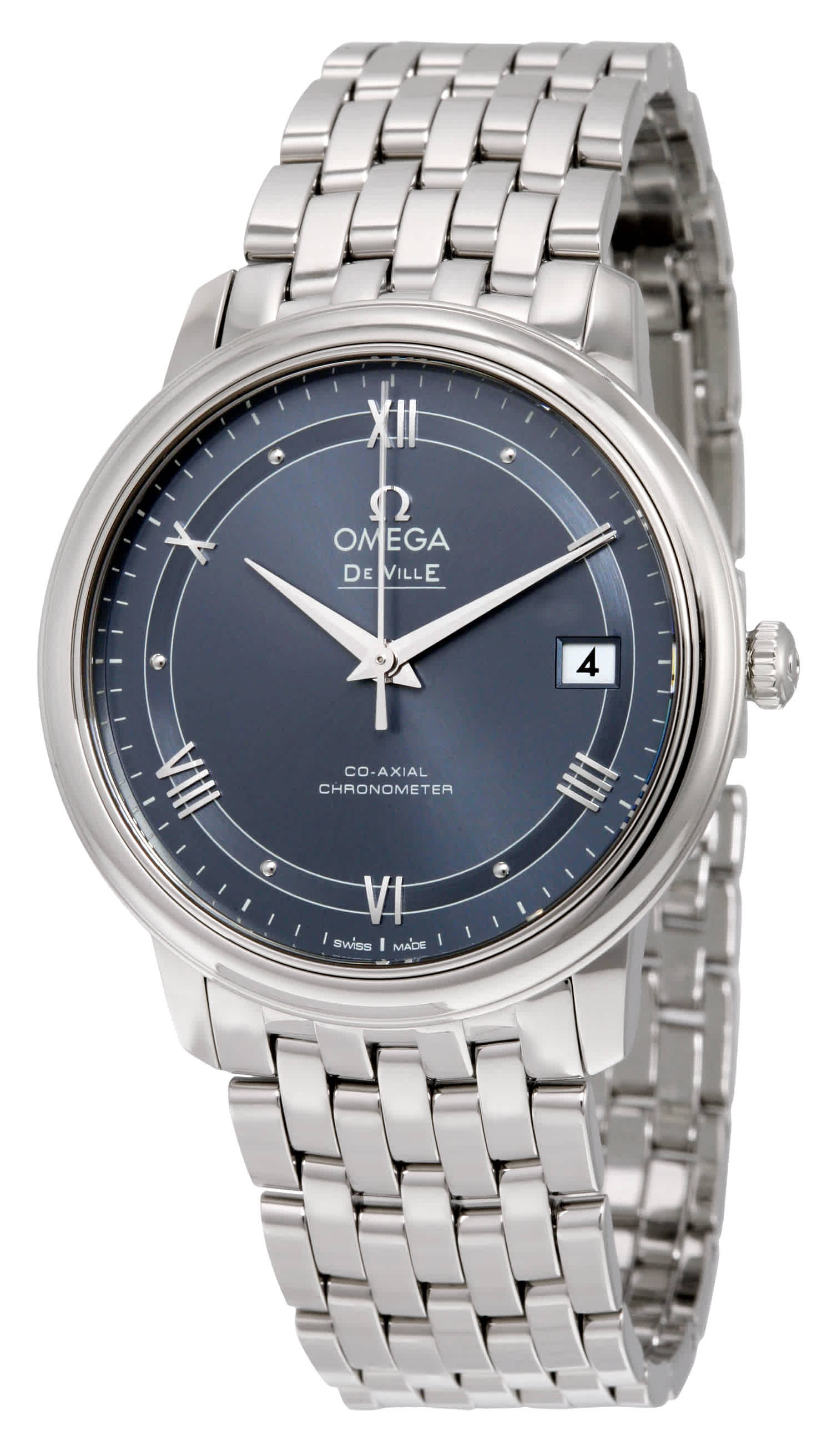 Omega De Ville Prestige Unisex Automatic Watch 424.10.37.20.03.002 In Blue | ModeSens