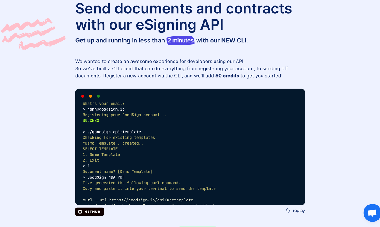 GoodSign eSignature API - Electronic legally binding eSignatures | Resource.fyi