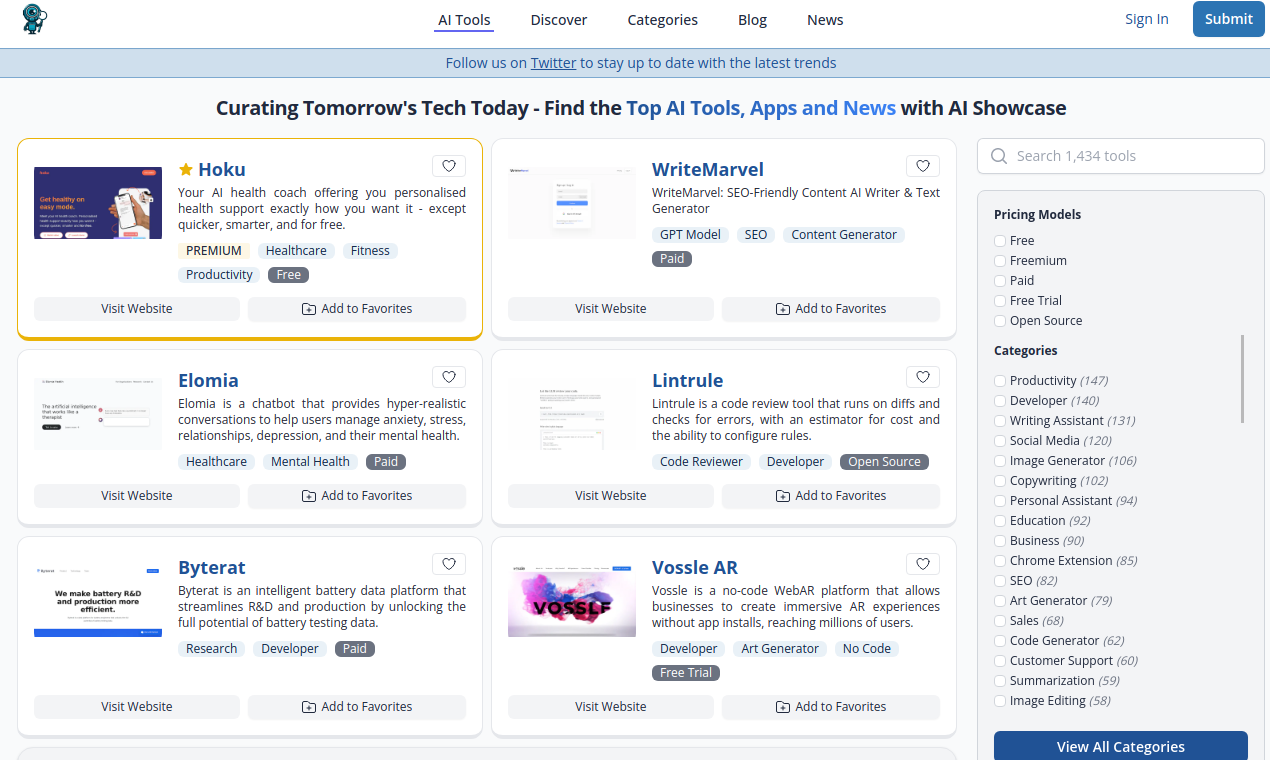 AI Showcase - Find the Top AI Tools, Apps and News | Resource.fyi