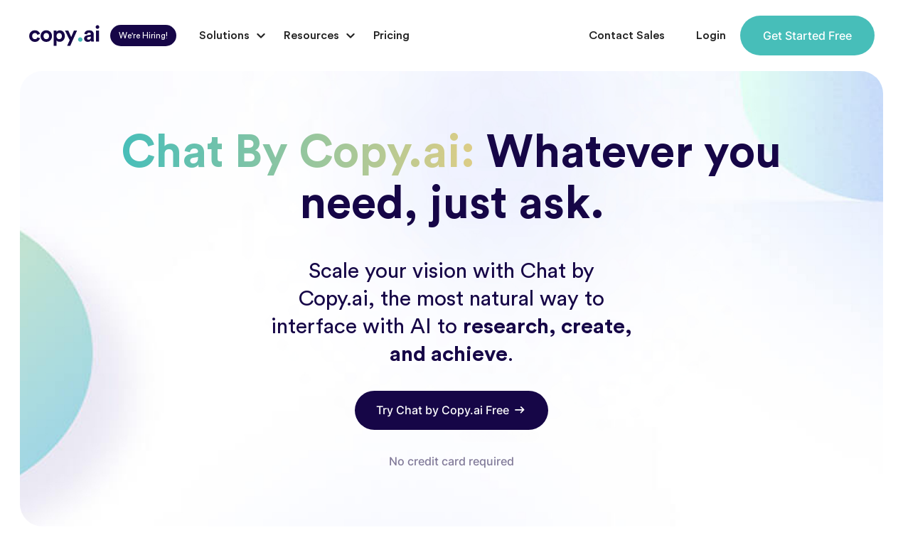 Chat by Copy.ai - AI Chatbot | Resource.fyi Chat by Copy.ai - AI Chatbot | Resource.fyi