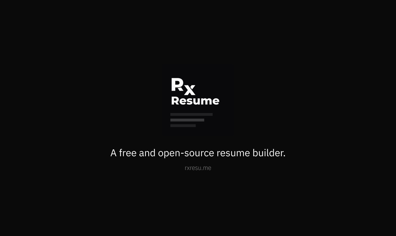 Reactive Resume - A free and open-source resume builder. | Resource.fyi