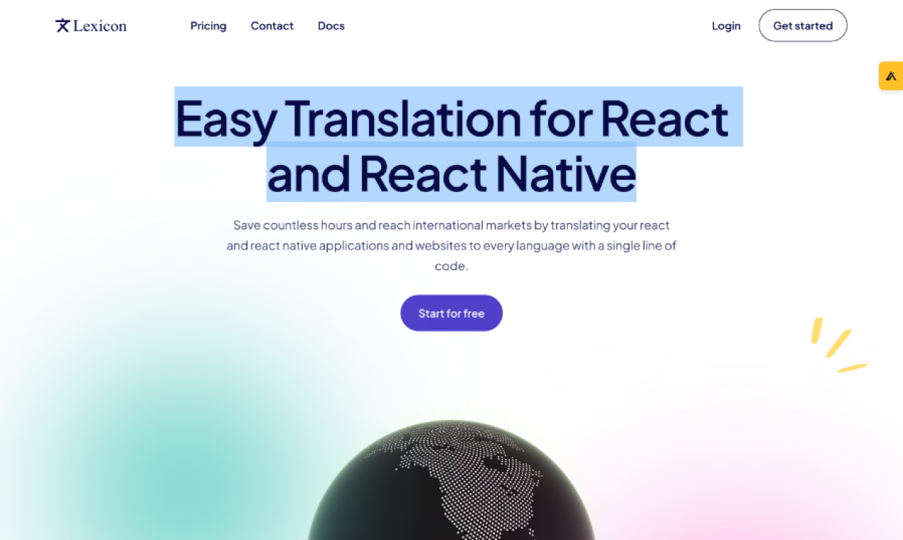Lexicon - Easy Translation for React Applications | Resource.fyi