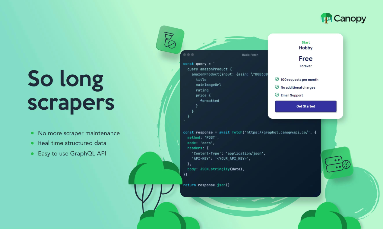 Canopy API - A modern API for Amazon Data | Resource.fyi