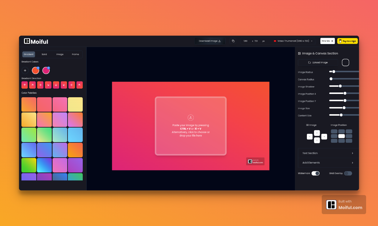 Moiful - Screenshot and Image Editing tool - Turn Screenshots into Beautiful Content | Resource.fyi