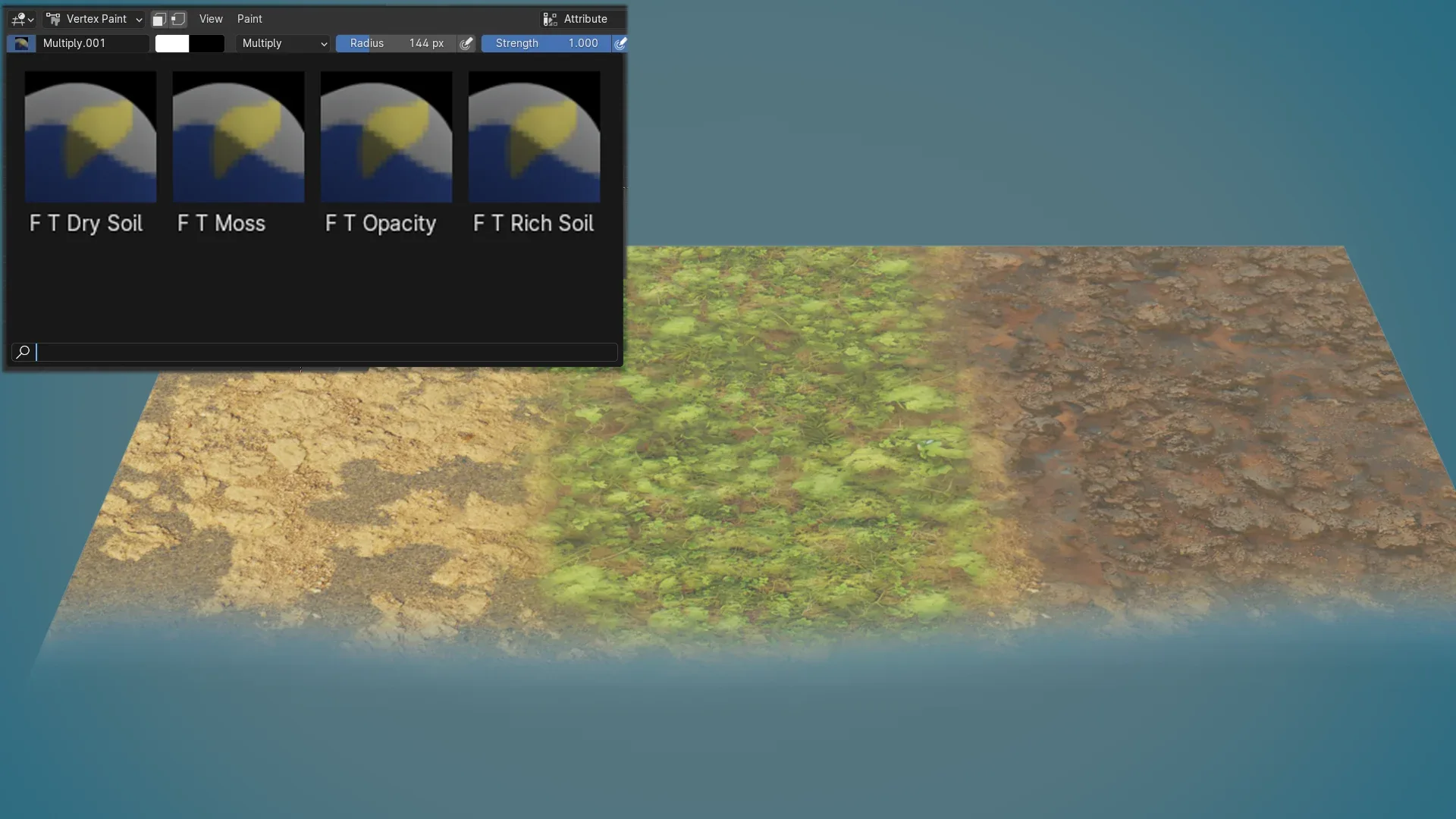 Blender 4 Jungle Terrain Geometry FlippedNormals