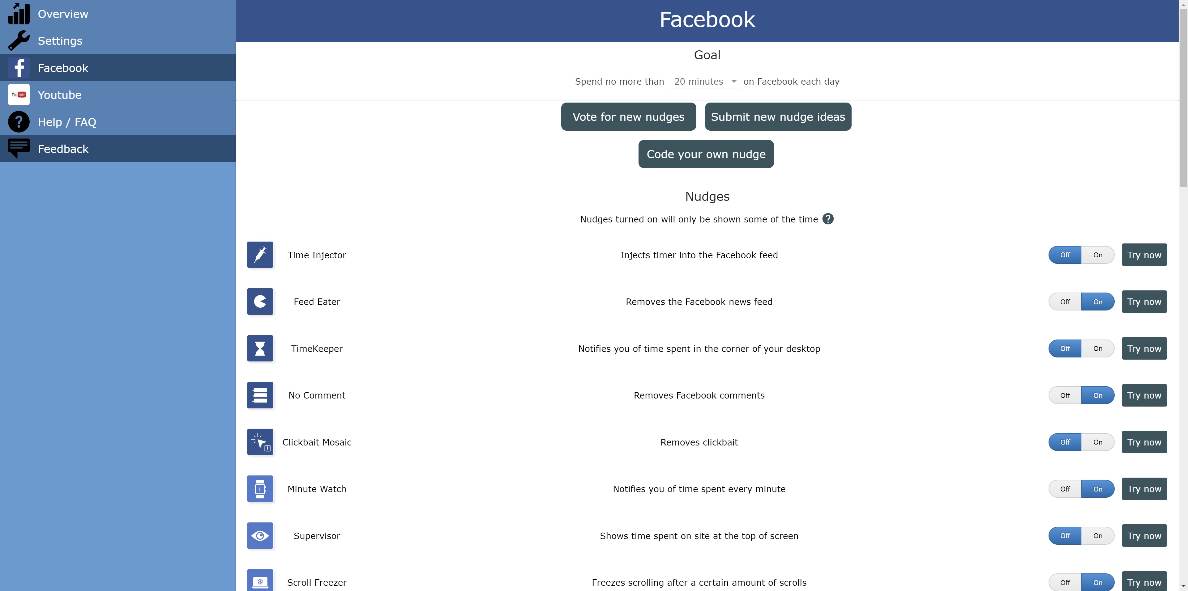 [User Feedback] It's annoying that it asks always what nudge I want, when you open a website ...