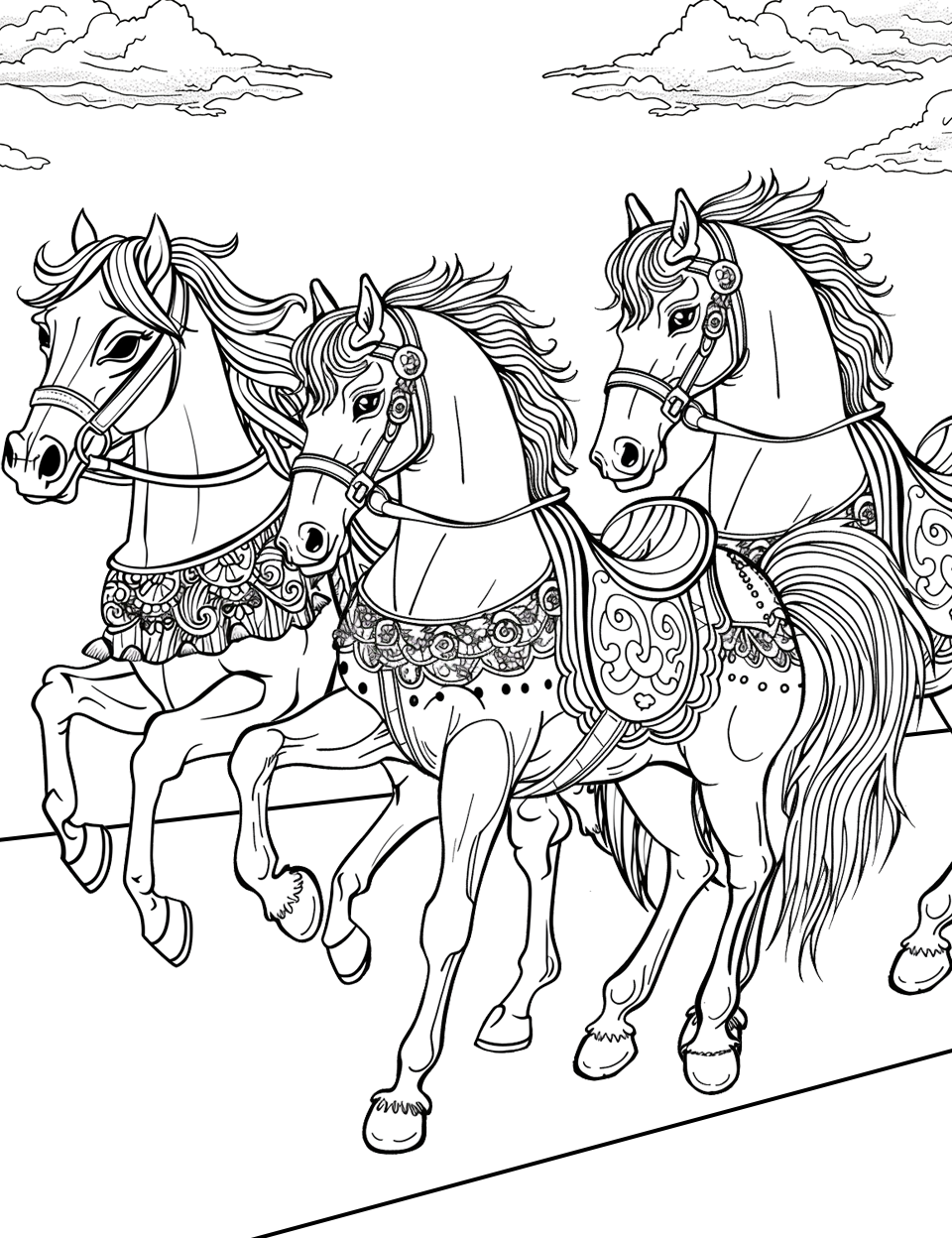 Majestic Horse Coloring Pages: Printable Equine Art for Kids