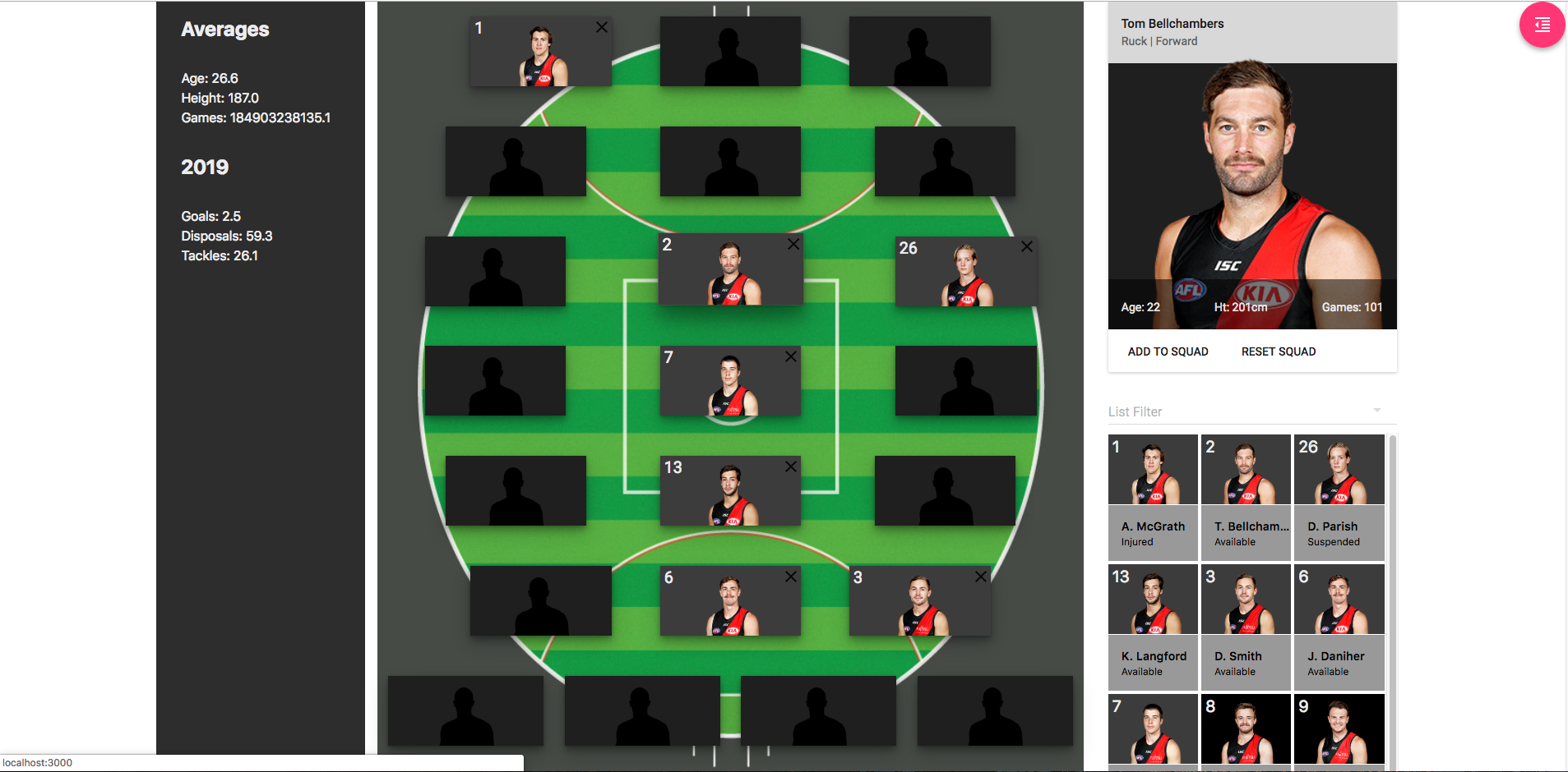 GitHub - ThomasBullock/BombersDnD-client: Bombers DnD Team Selector React/Redux