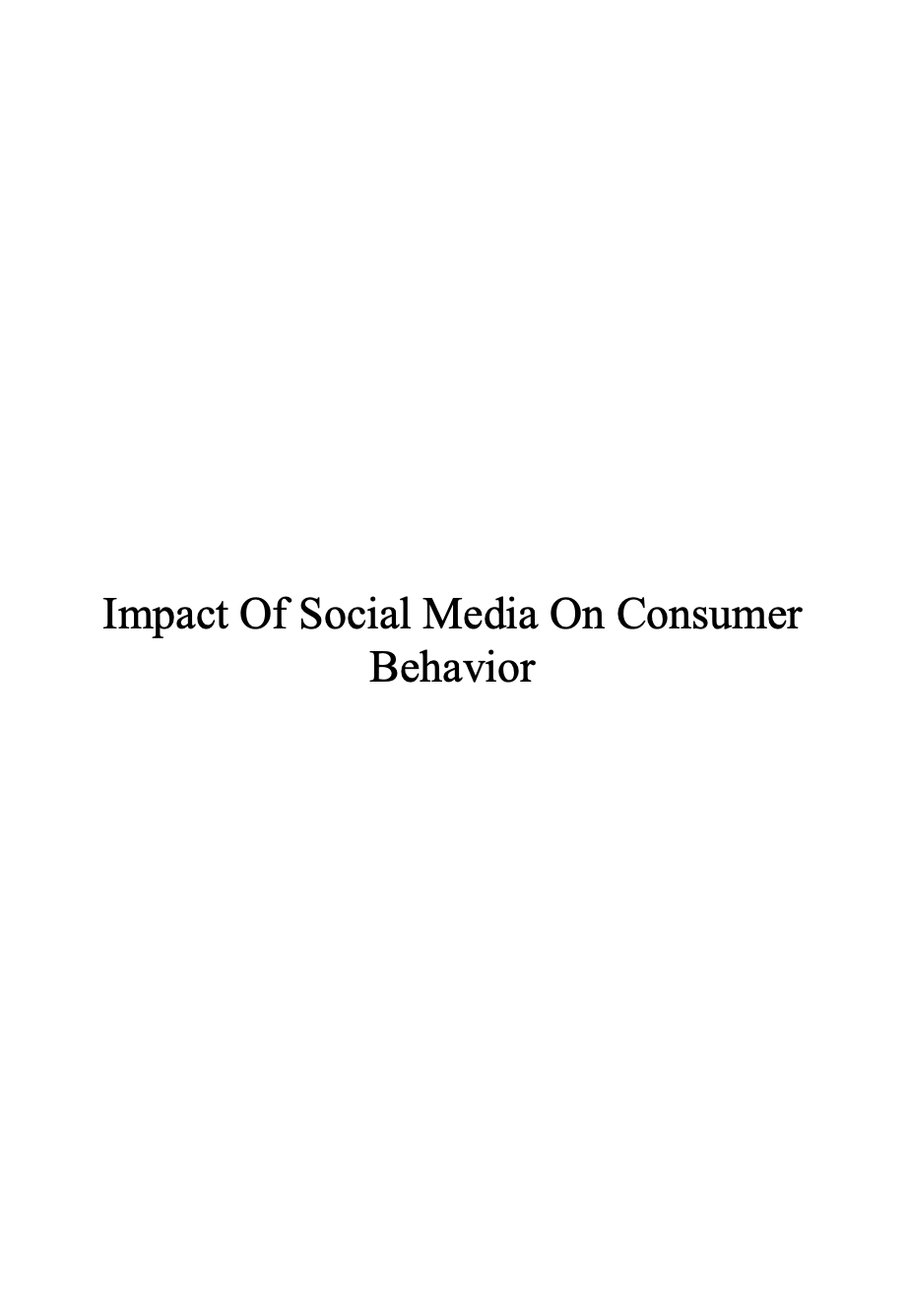 Understanding Social Media's Influence on Consumer Behavior