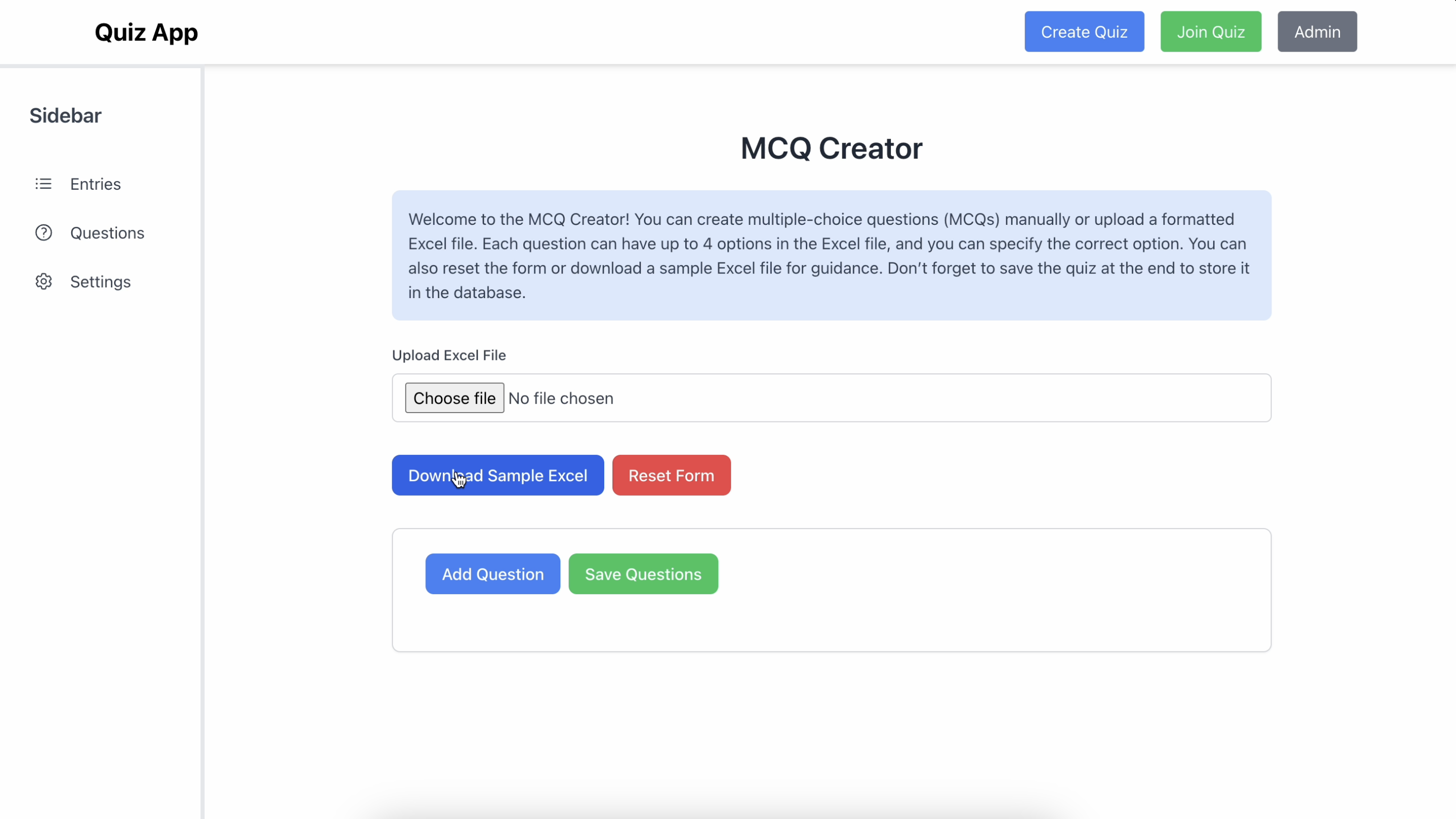 Online Quiz App Using ReactJS, Node.js & MongoDB