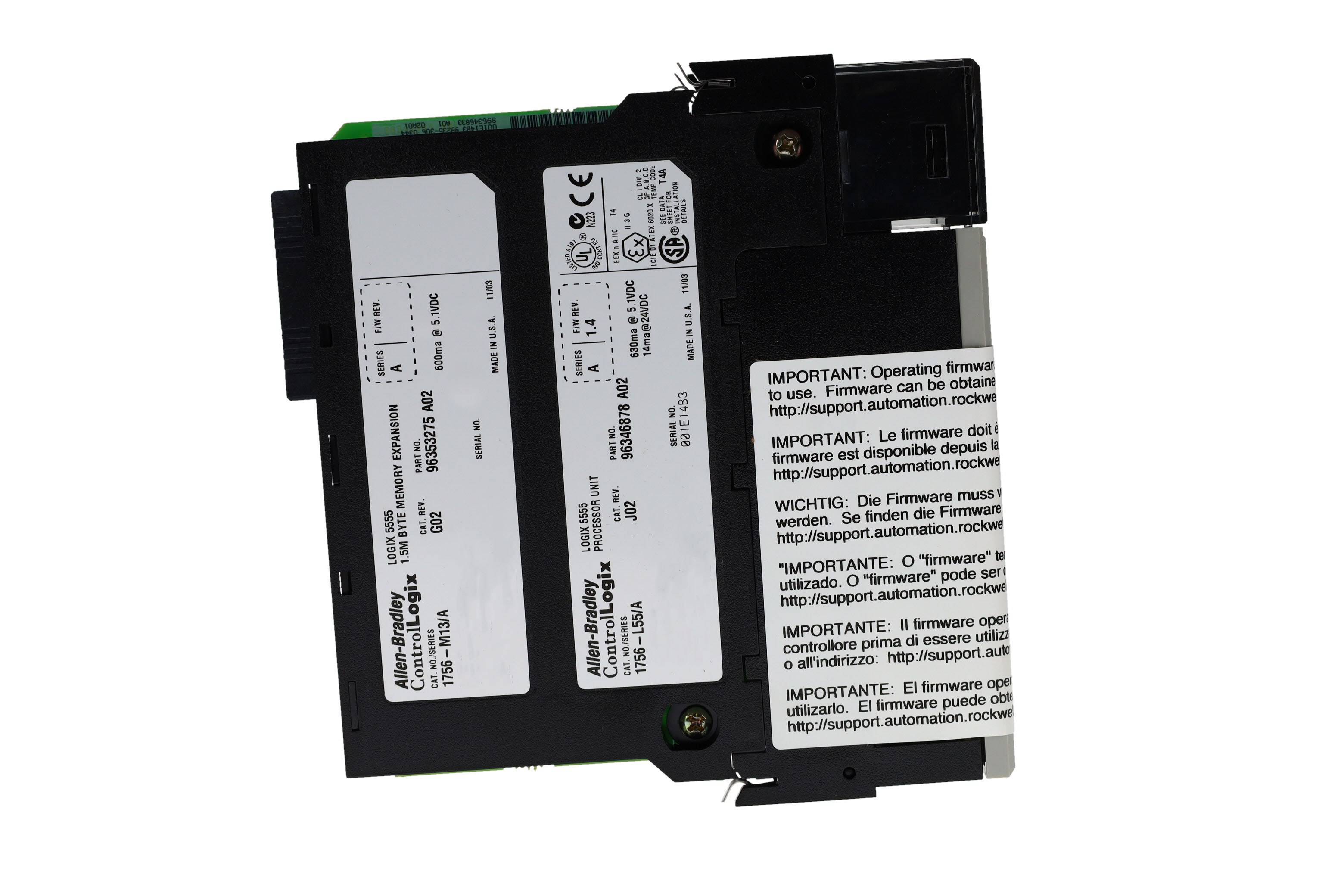 1756-L55M13 PLC Module/Rack by ALLEN BRADLEY