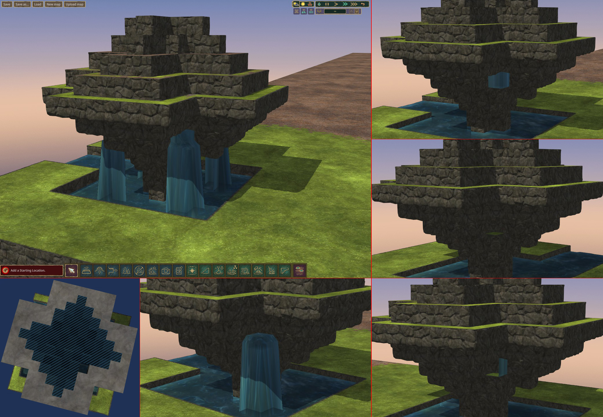 Broken waterfall visuals when water is under pressure - Timberborn – Bugs and Suggestions