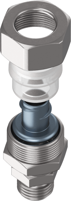 NMG Revolving Male Brass Fitting For Naked Conduits With Metallic