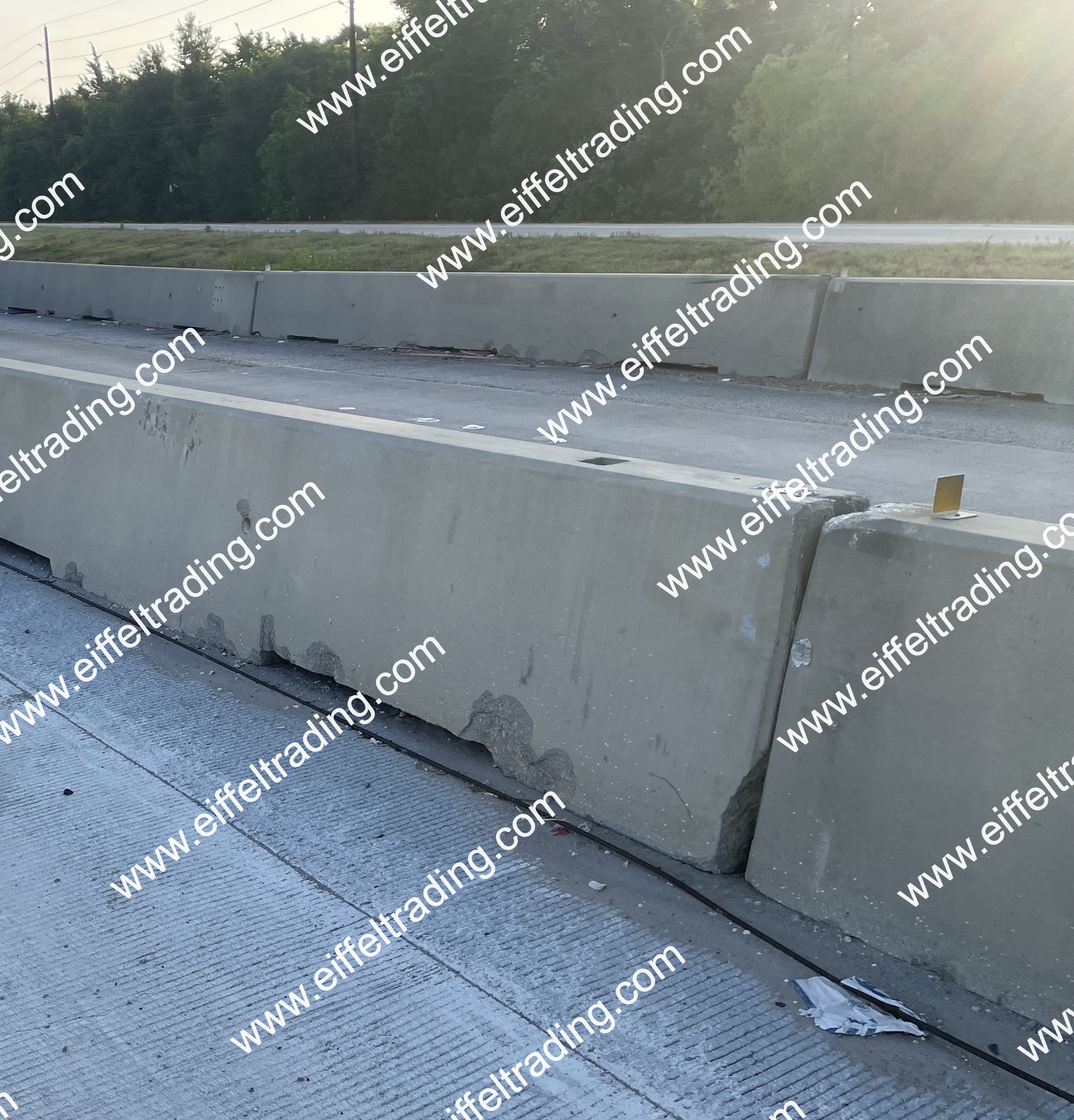 6,300LF of 36" Single Slope Barrier Wall | Eiffel Trading