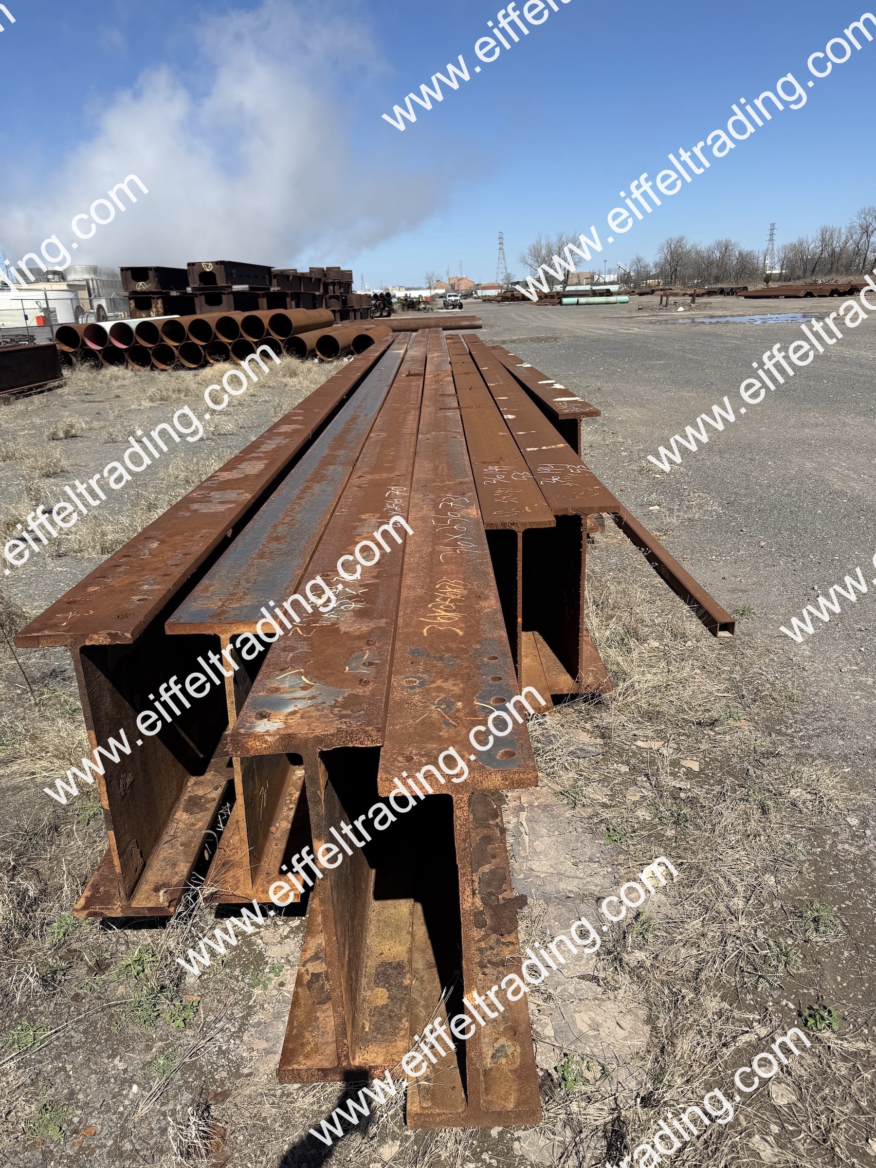 2ea. W36x256 W-Beams at 73' Lengths | Eiffel Trading