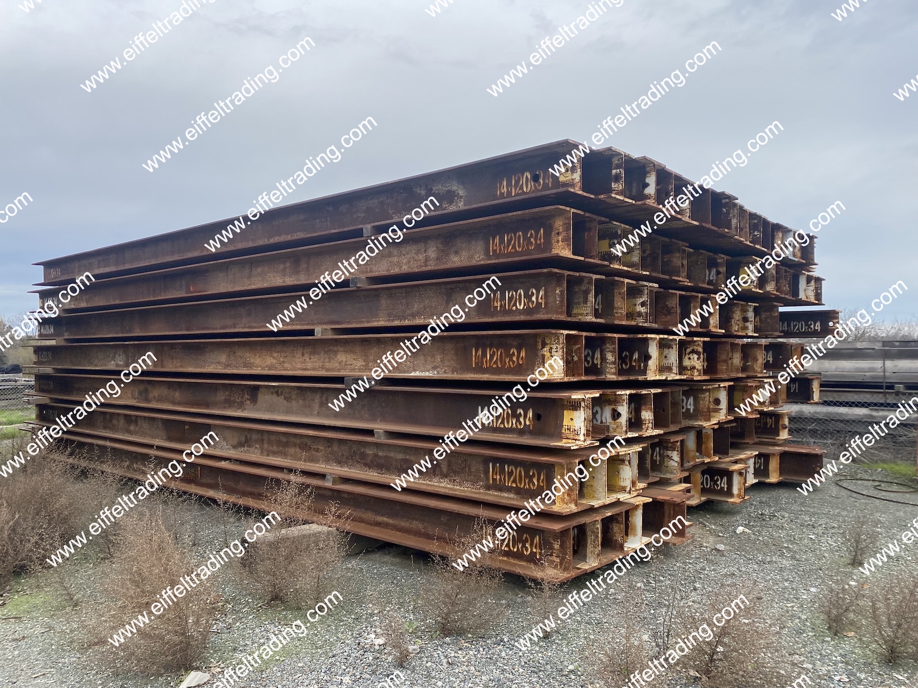 557ea. W14x120 Beams at 8' to 34' Lengths | Eiffel Trading