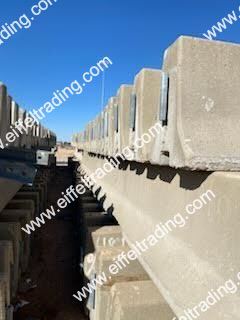 15,090LF of F-Shape Barrier Wall with J-Hook | Eiffel Trading