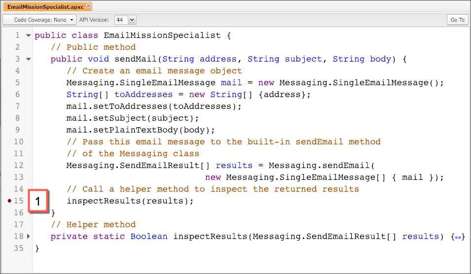 Apex Code Checkpoints Set Inspection