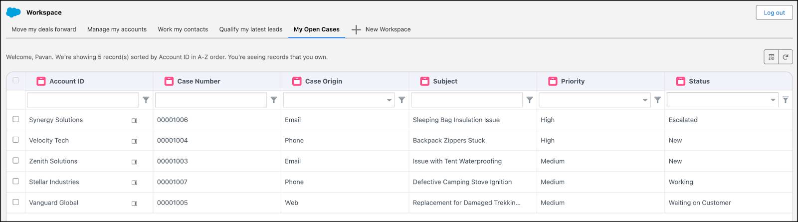 Customize Your Workspace Salesforce Trailhead