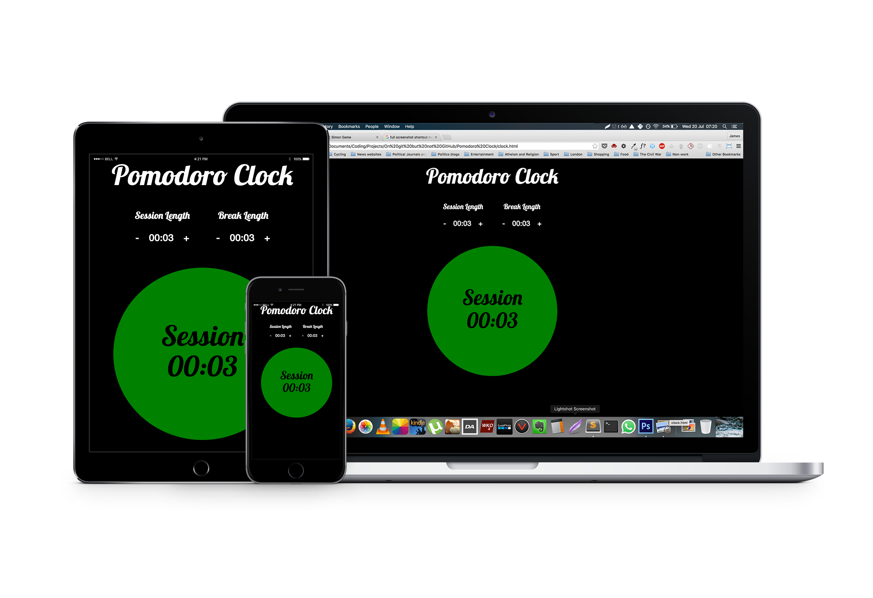 GitHub - jriall/pomodoro-clock: A task management pomodoro clock