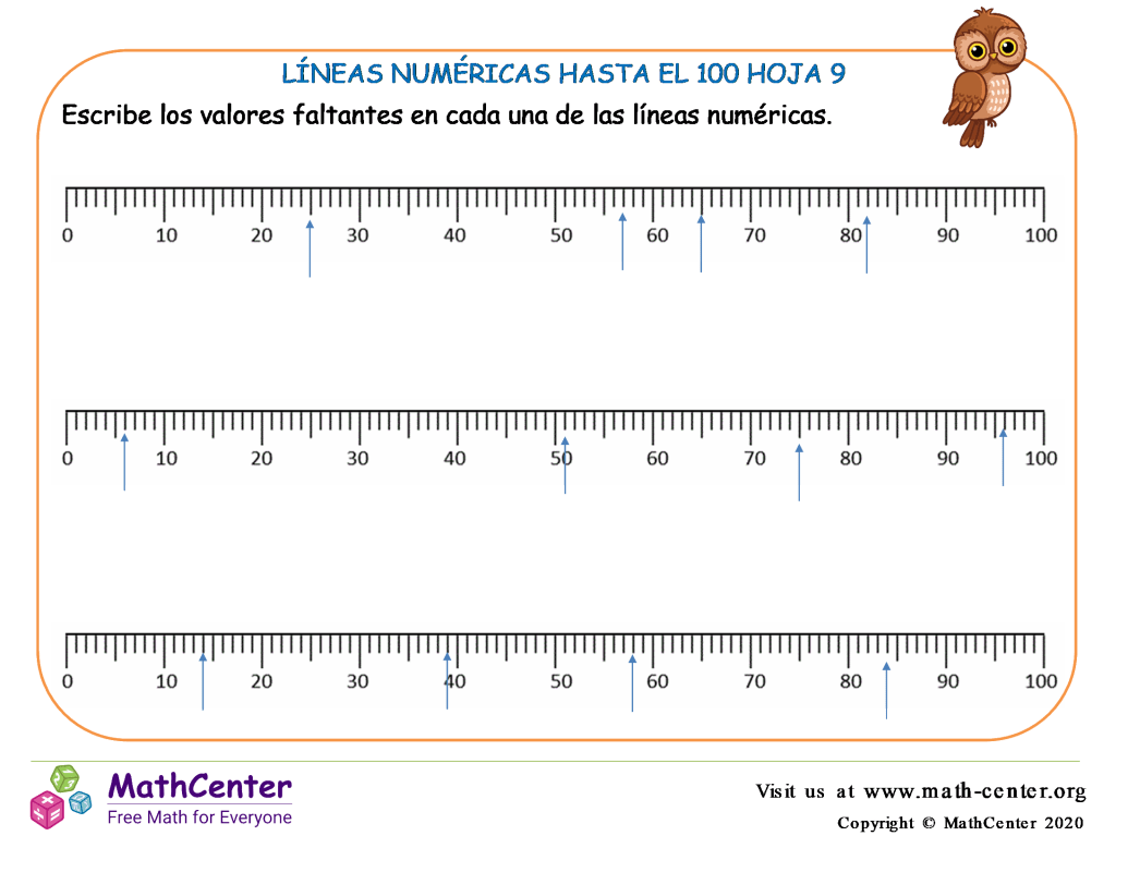 Primer Grado Hojas de trabajo Números Hasta 100 Math Center
