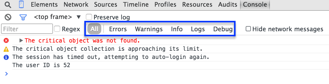 Managing Debug Output With Google Chrome Console API Modus Create