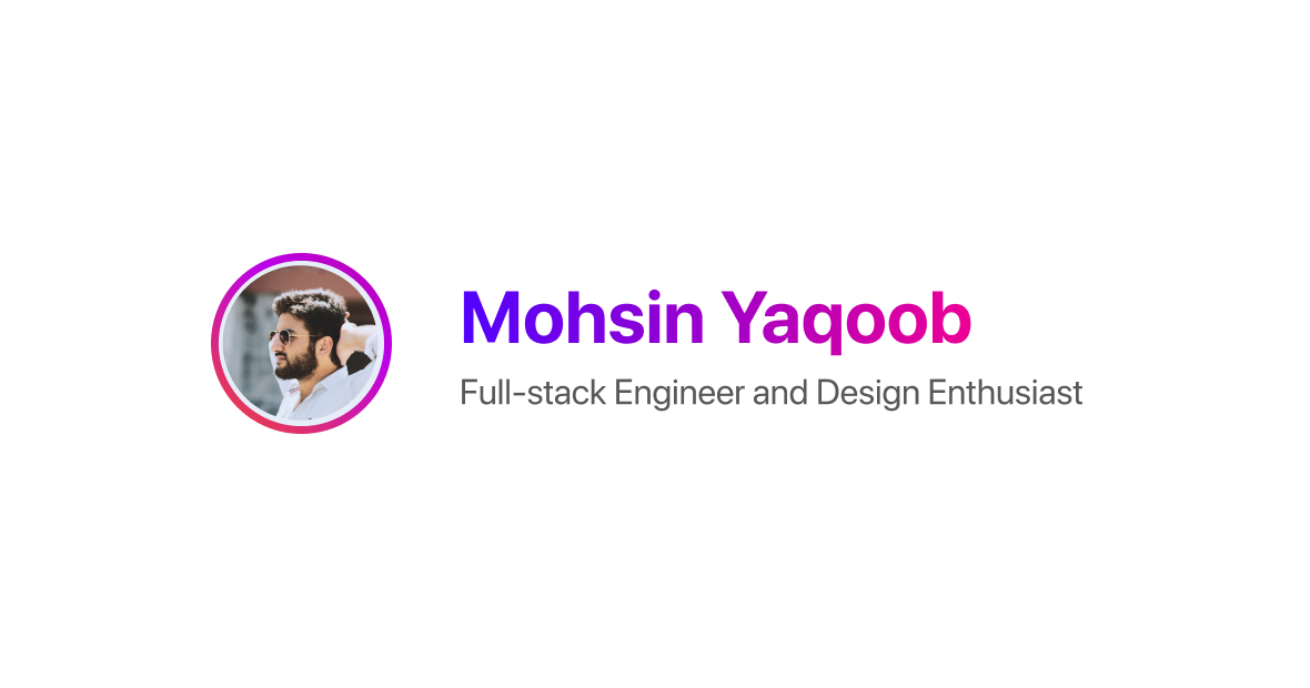 Freelance Reactjs, Nodejs, Typescript Developer from India - Mohsin Yaqoob