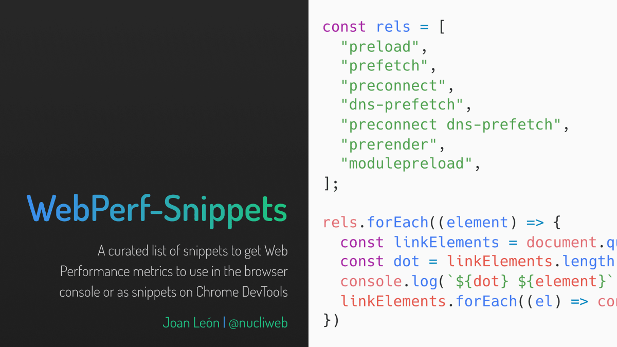 WebPerf Snippets Nextra