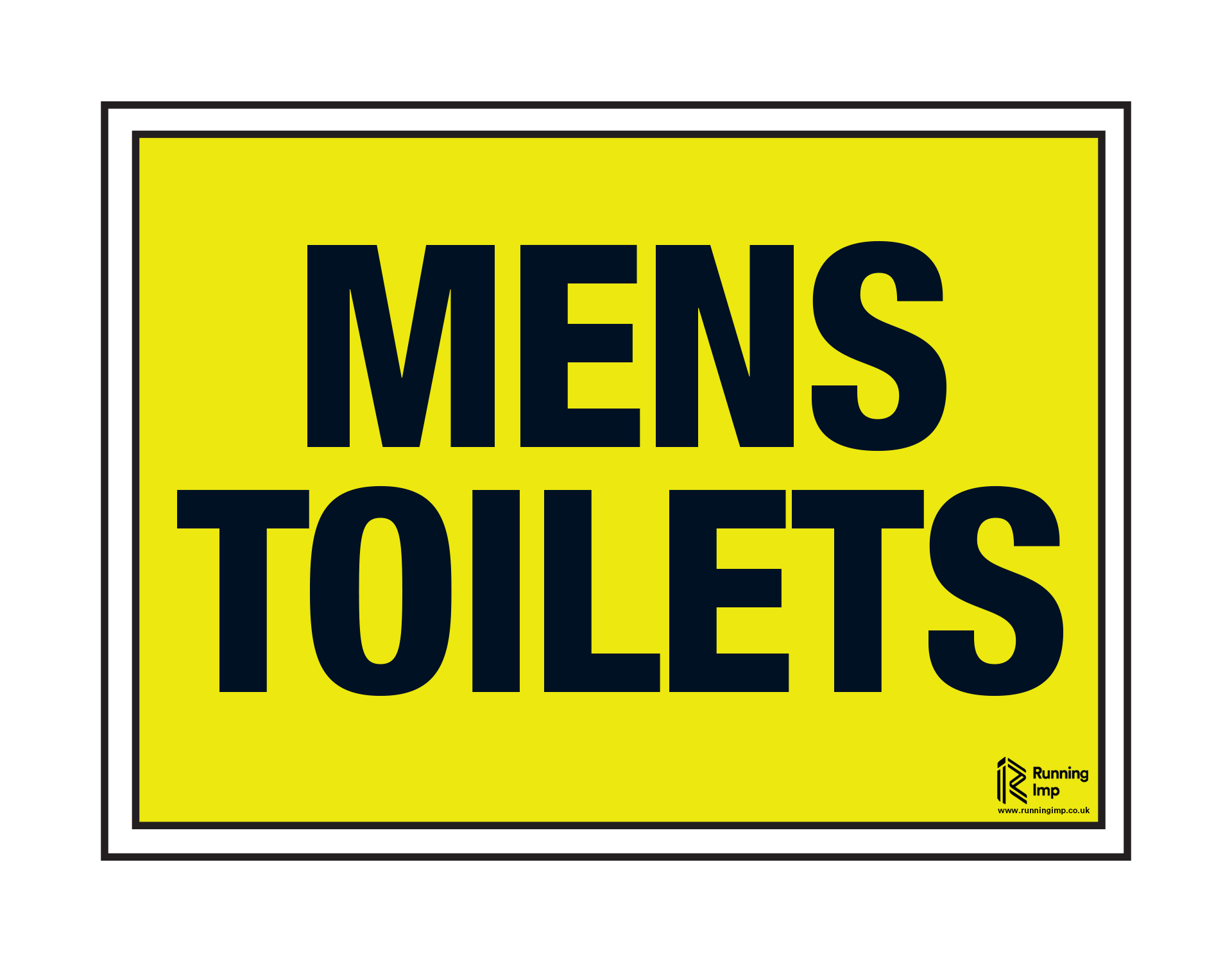 ‘Mens Toilets’ Event Sign | Running Imp - Running Imp