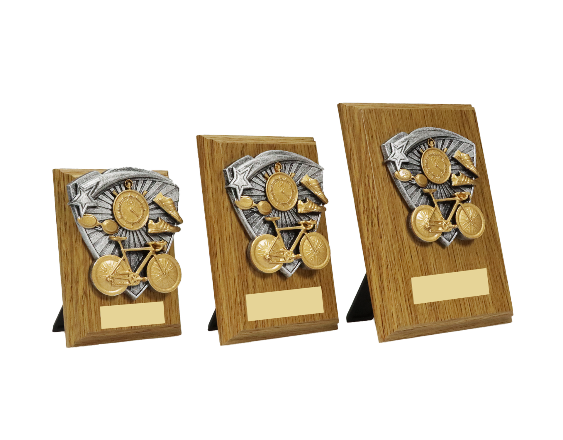 WO5203 Set of 3 Triathlon Presentation Shields | Running Imp - Running Imp