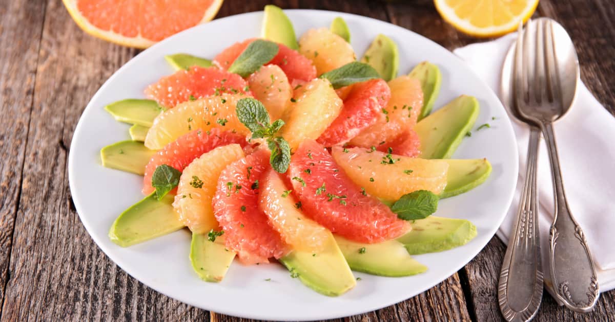 Recette De Salade D Avocat Et De Pamplemousse Zeste