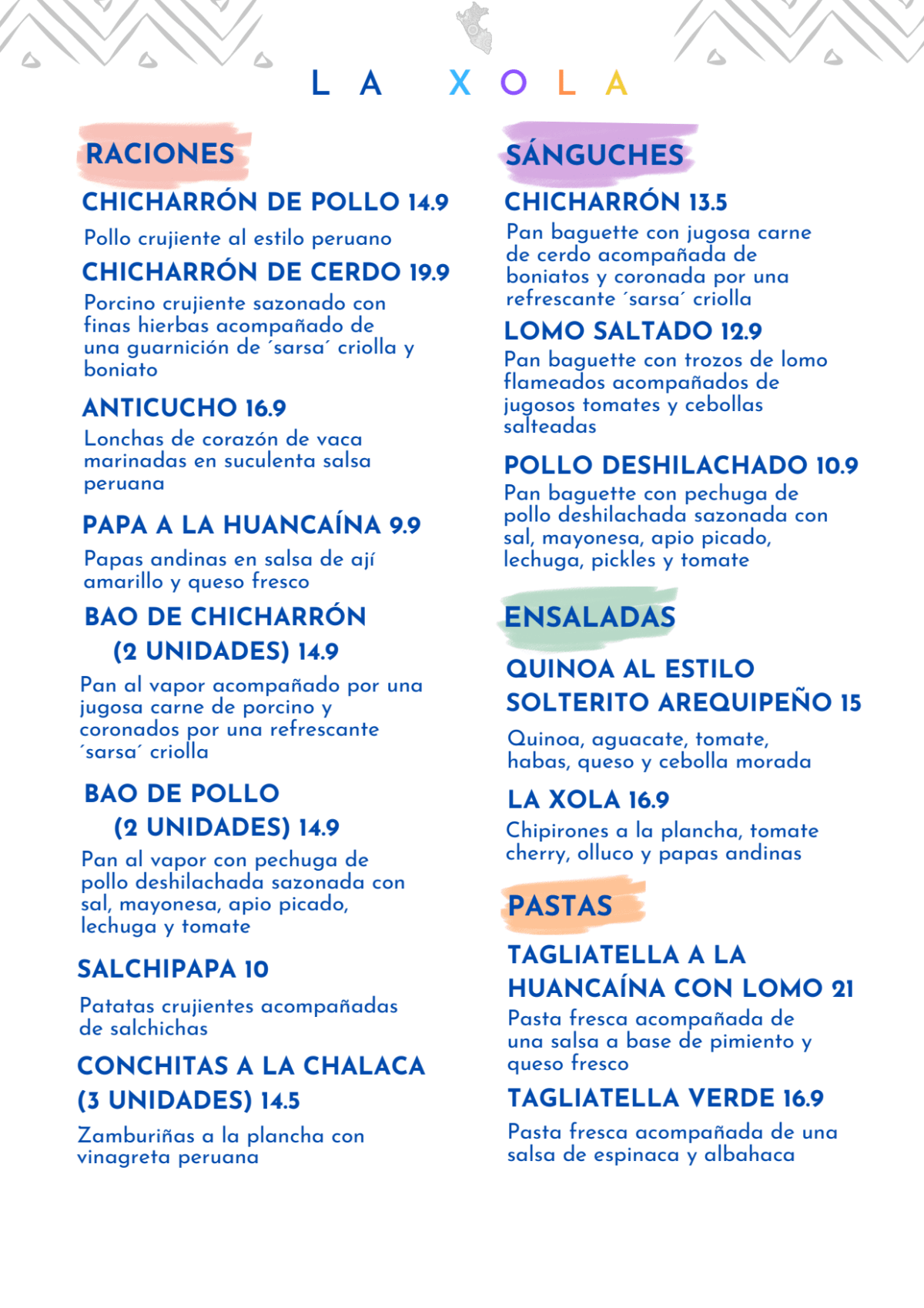 Menu 2024 La Xola in Donostia San Sebastián TheFork
