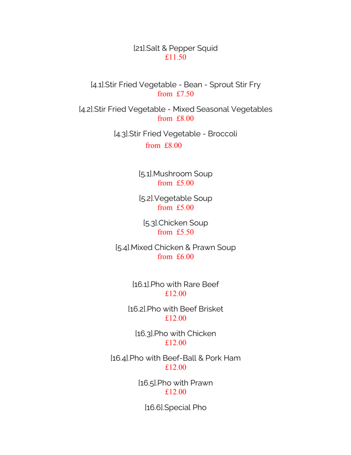 Carte et Menus 2024 Hai Lua Cafe à Twickenham TheFork