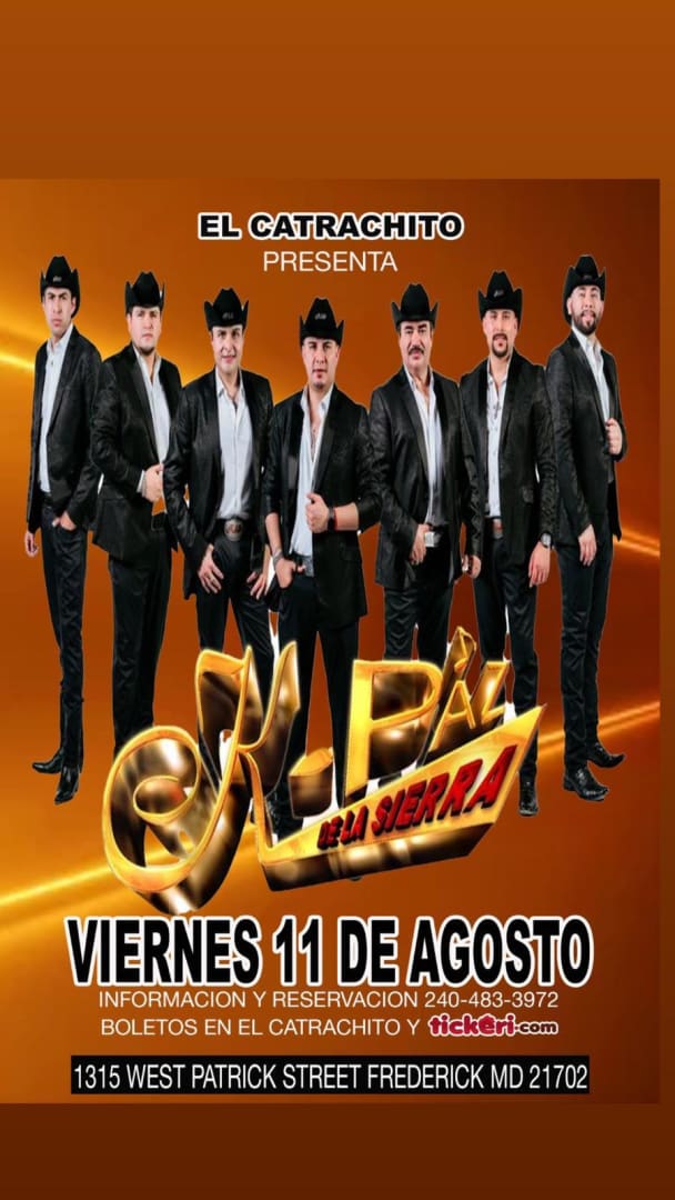 K - PAZ DE LA SIERRA EN CONCIERTO ! Tickets | Boletos - El Catrachito de Frederick, Frederick ...