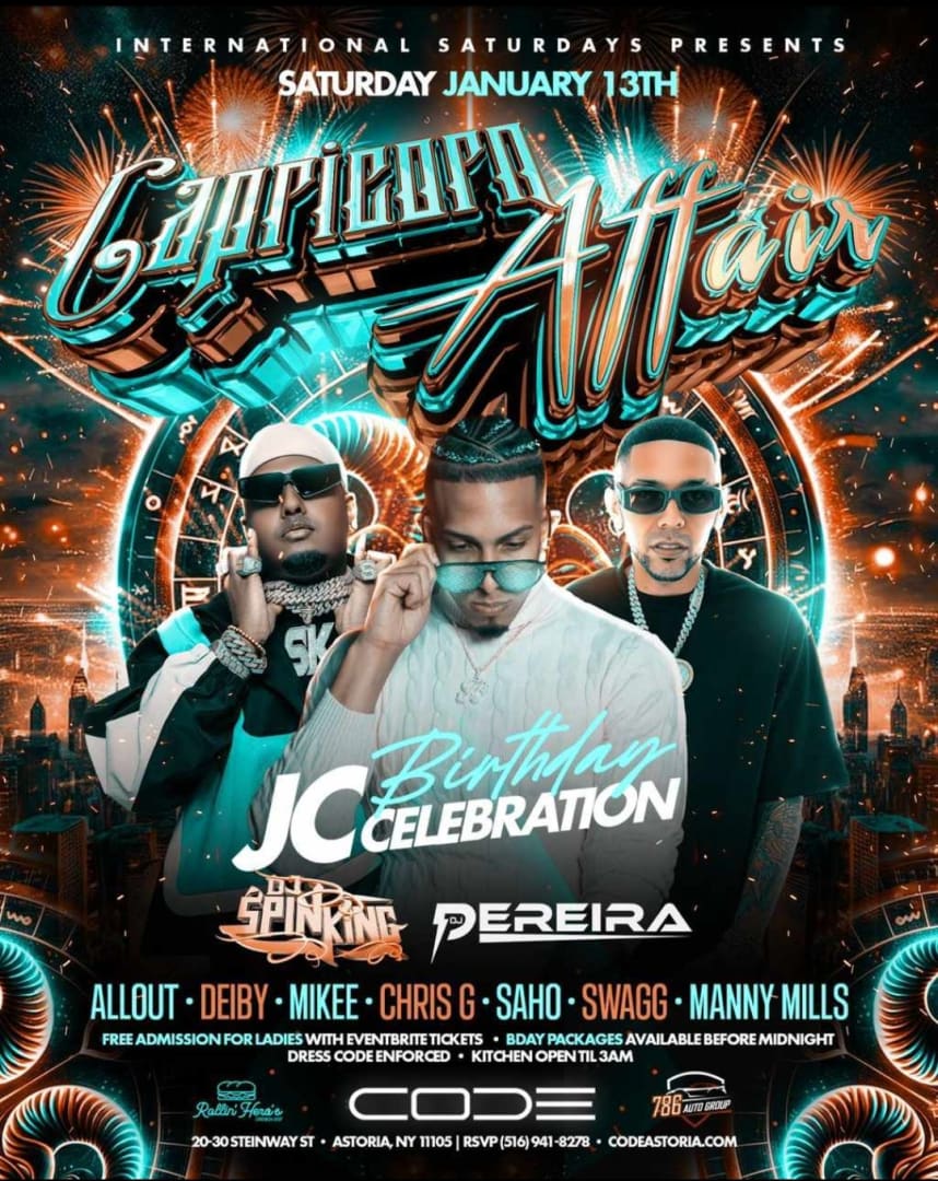 International Saturdays Capricorn Affair MLK Weekend At Code Astoria Tickets | Boletos - Code ...
