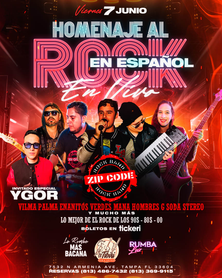Homenaje al Rock en Español con Zip Code Rock Band Tickets Boletos at ... Homenaje al Rock en Español con Zip Code Rock Band Tickets Boletos at ...