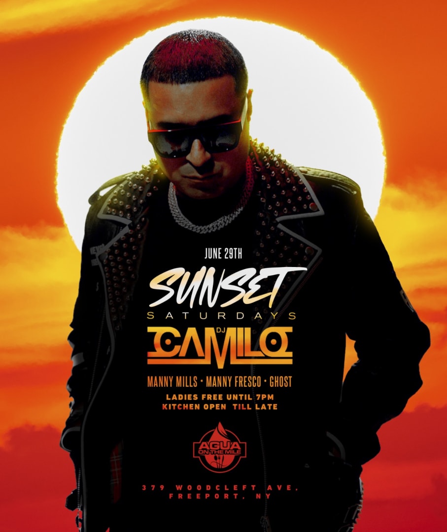 Sunset Saturdays DJ Camilo Live At Aqua on The Nile Tickets | Boletos - Agua on the Mile ...
