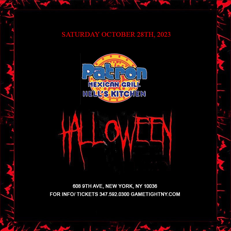 Patron NYC Halloween party 2024 only $15 Tickets Boletos at Patron NYC ... Patron NYC Halloween party 2024 only $15 Tickets Boletos at Patron NYC ...