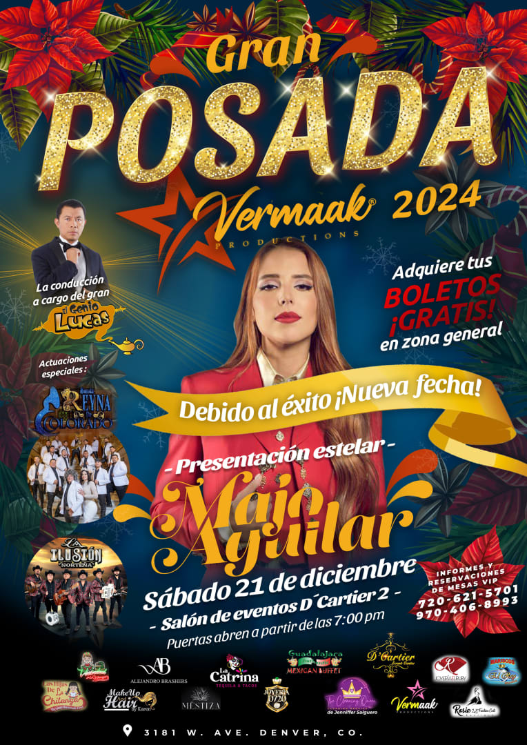 NUEVA FECHA POSADA MAJO AGUILAR EN DENVER Tickets | Boletos - D CARTIER II, Denver | 2024-12-21 ...