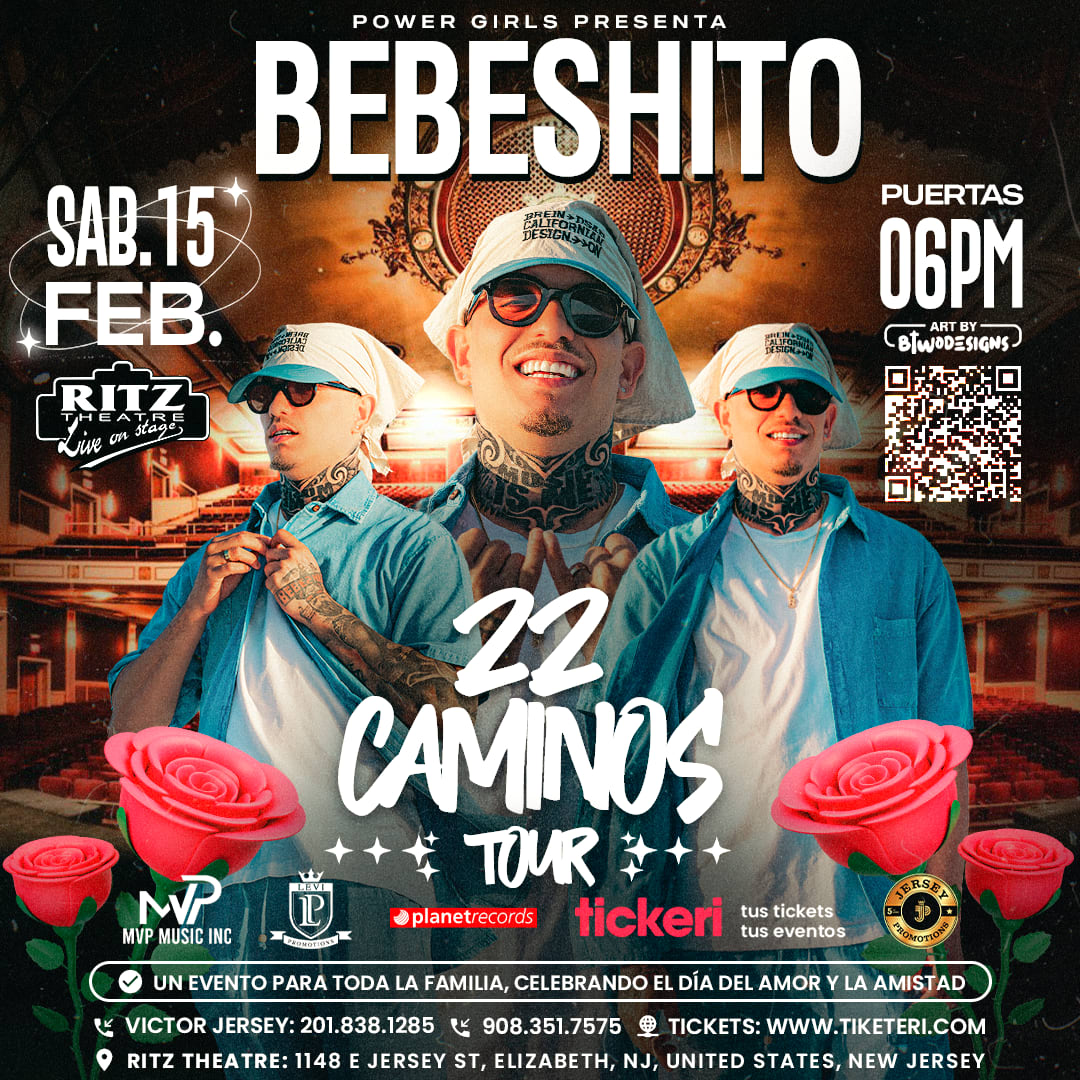 BEBESHITO EN CONCIERTO 22 CAMINOS TOUR Tickets | Boletos - Ritz Theatre & Performing Arts Center ...
