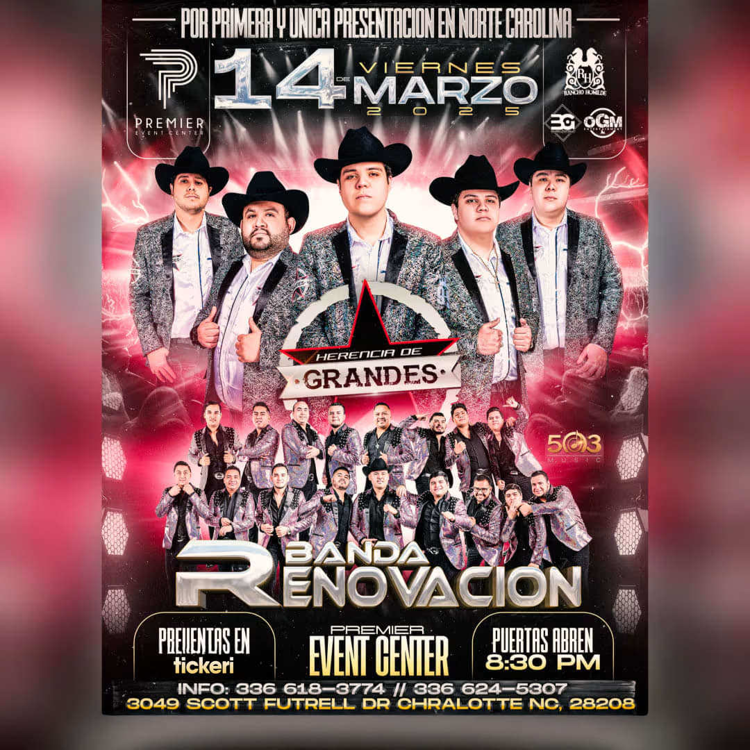 Herencia De Grandes Y Banda Renovación In Charlotte Tickets 2025 03