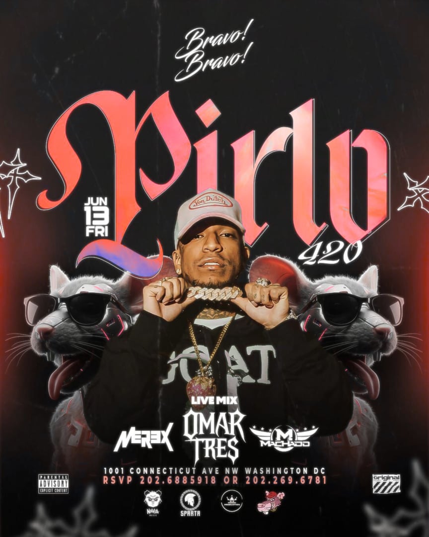 PIRLO 420 EN VIVO WASHINGTON DC. Tickets | Boletos - Bravo Bravo, Washington | 2025-06-13 ...